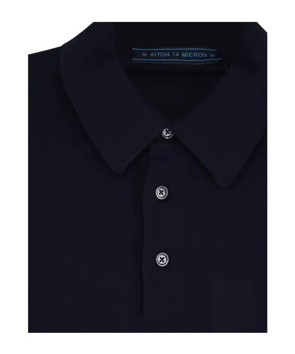 Kiton Ciro Buttoned Polo Shirt - Blue