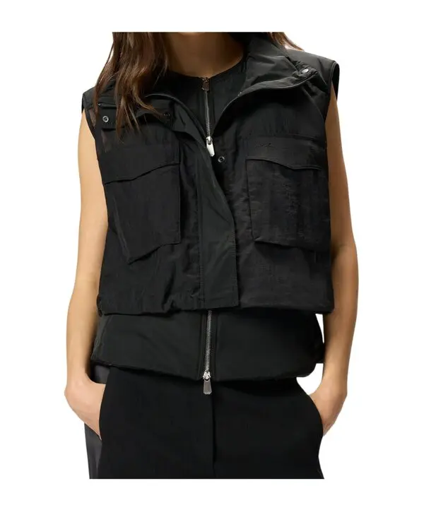 Pinko Sleeveless Drawstring Down Jacket