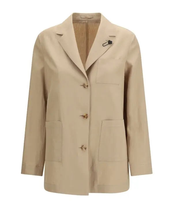 LARDINI Single-breasted Patch Pocket Blazer