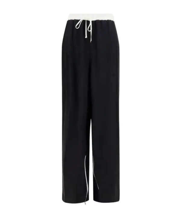 Kiton Wide-leg Silk Pants