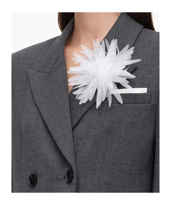 SELF-PORTRAIT Double Breasted Flower Blazer
