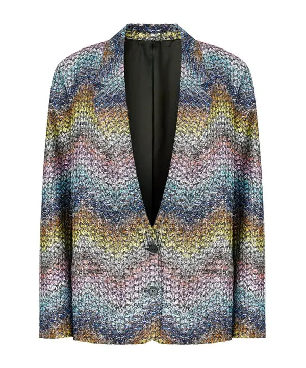 Missoni Sequined Zigzag Single-breasted Blazer