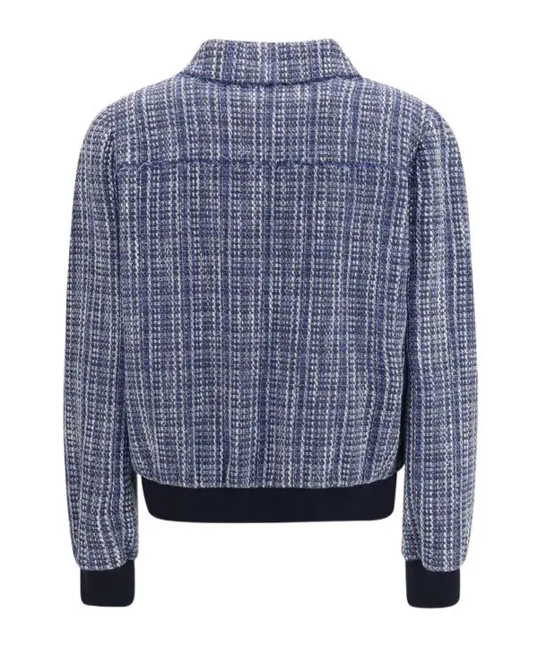 Kiton Zip-up Textured Tweed Jacket
