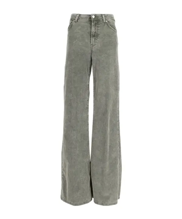 DONDUP Logo Patch Straight-leg Pants