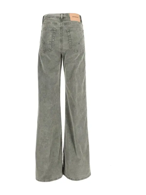 DONDUP Logo Patch Straight-leg Pants