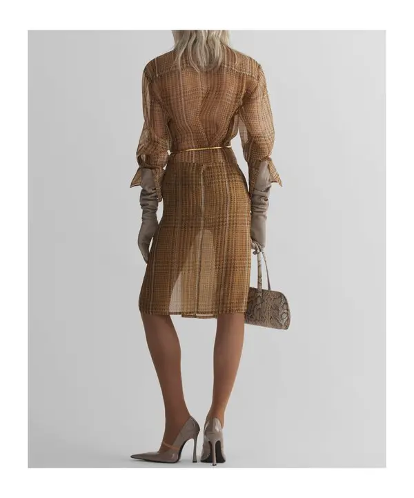MUGLER Organza Wrap Skirt