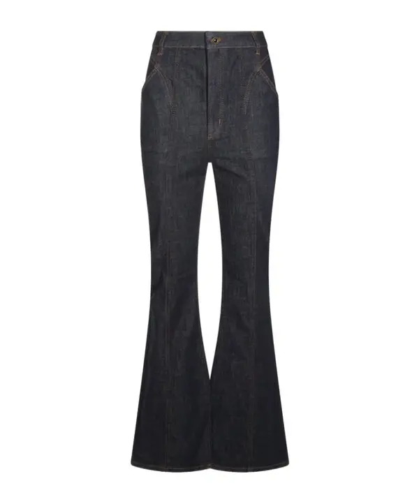 SELF-PORTRAIT High-rise Flared Jeans