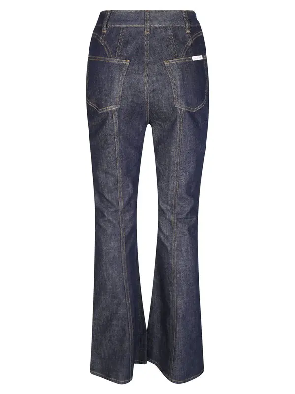 SELF-PORTRAIT High-rise Flared Jeans