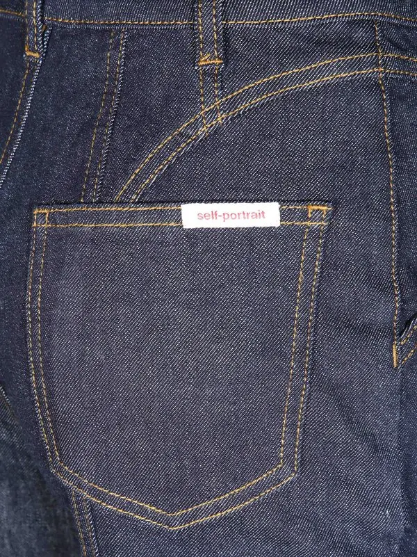 SELF-PORTRAIT High-rise Flared Jeans