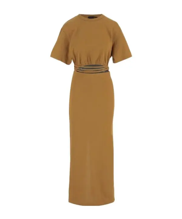 Pinko Cut-out Waist Maxi Dress - Brown