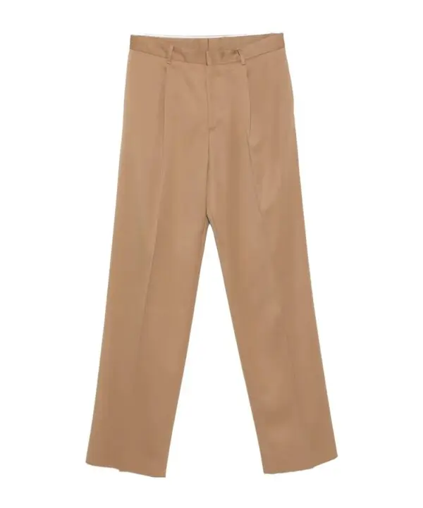LARDINI Pleated Straight-leg Trousers