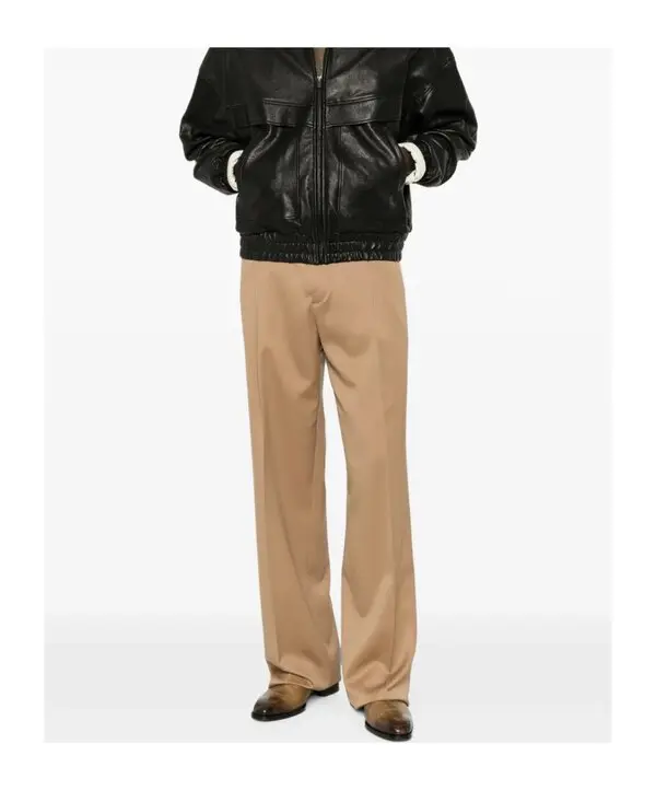 LARDINI Pleated Straight-leg Trousers