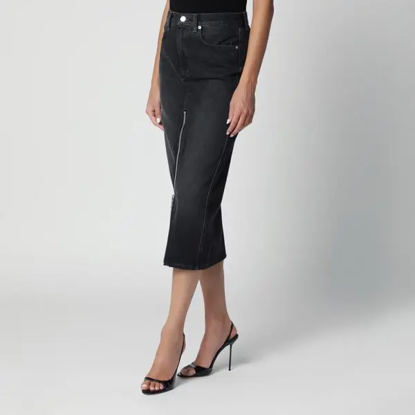 HAIKURE Midi Denim Midi Skirt