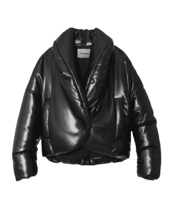 Andamane Padded Shawl Lapel Long Sleeve Jacket