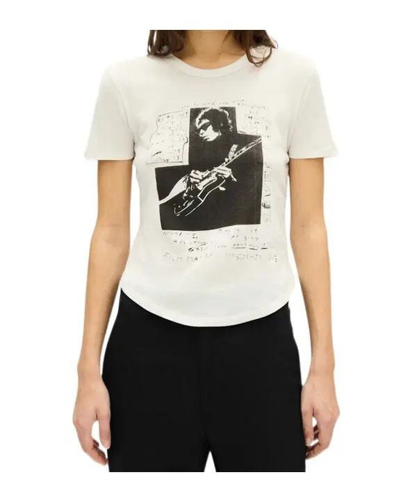 ANN DEMEULEMEESTER Floor Curved-hem T-shirt - Ivory