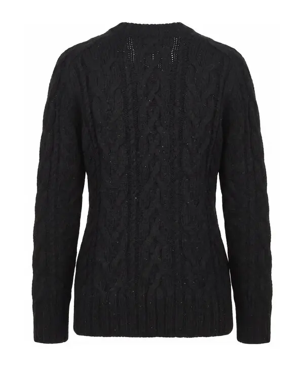 P.a.r.o.s.h Cable-knit Sequin-embellished Sweater - Nero