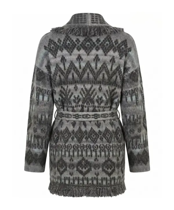 Alanui Long-sleeve Belted Cardigan