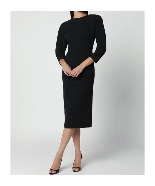 Andamane Midi Dress With Rounded Shoulders