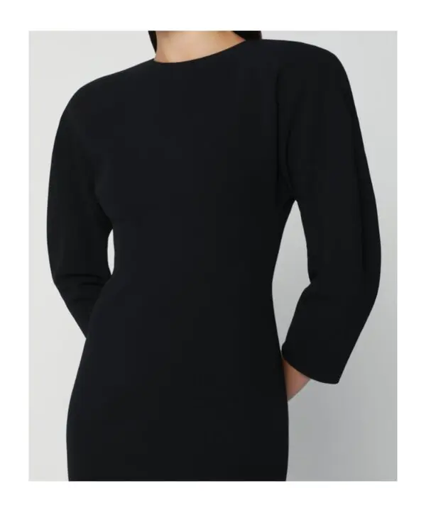 Andamane Midi Dress With Rounded Shoulders
