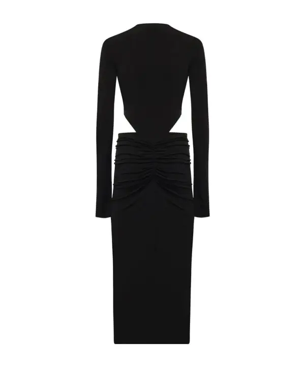 Andamane Heloise Cut-out Ruched Midi Dress