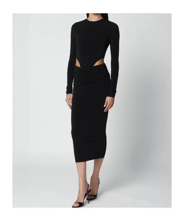 Andamane Heloise Cut-out Ruched Midi Dress