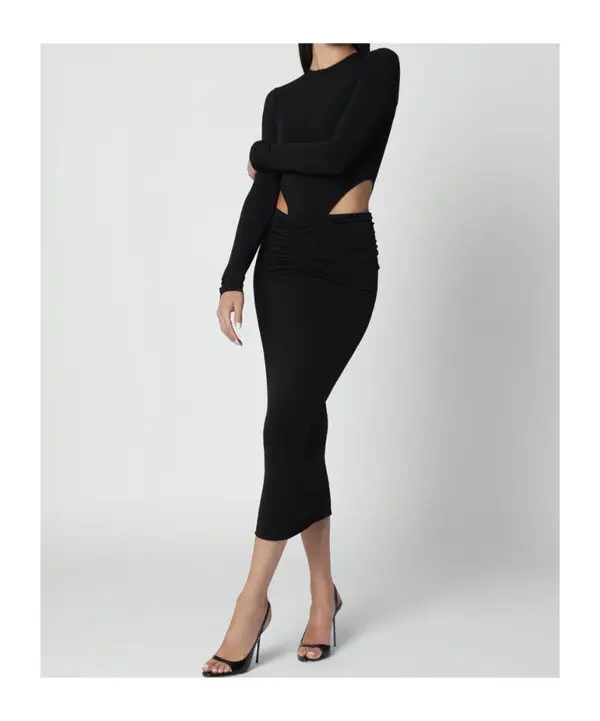 Andamane Heloise Cut-out Ruched Midi Dress