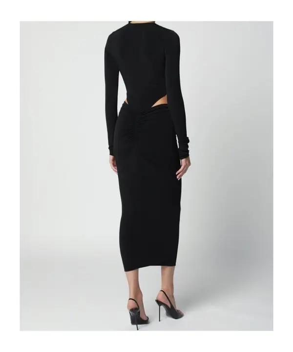 Andamane Heloise Cut-out Ruched Midi Dress