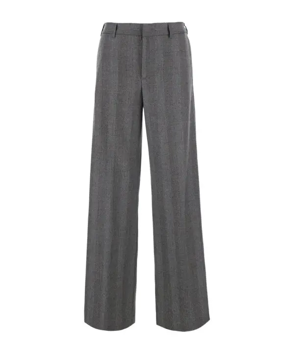 PT TORINO Casual Trousers With Belt Loops - Grey