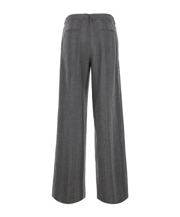 PT TORINO Belted Tailored Wide Leg Trousers