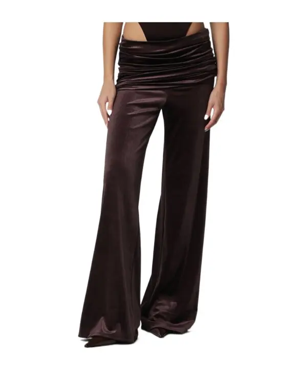 Andamane Draped High-waist Wide Leg Pants