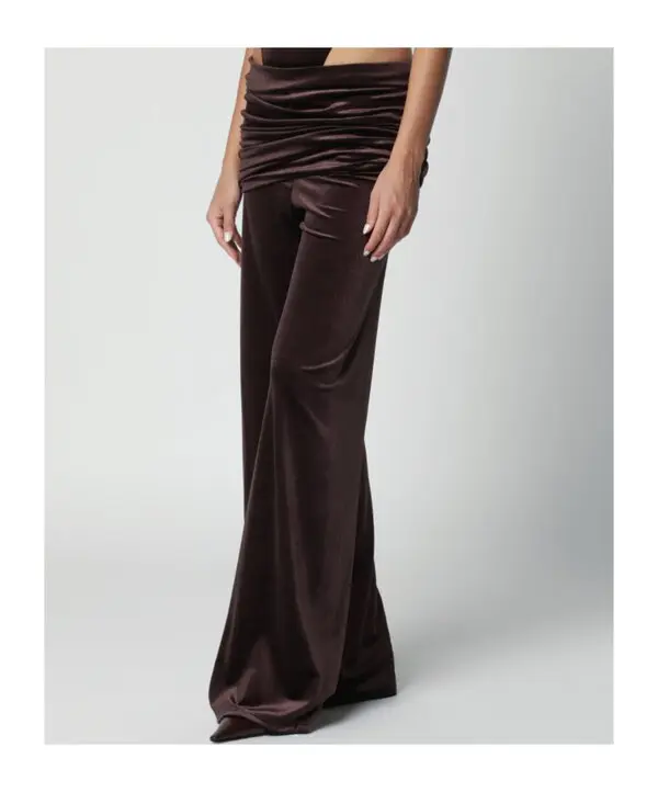 Andamane Draped High-waist Wide Leg Pants