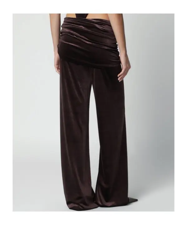Andamane Draped High-waist Wide Leg Pants