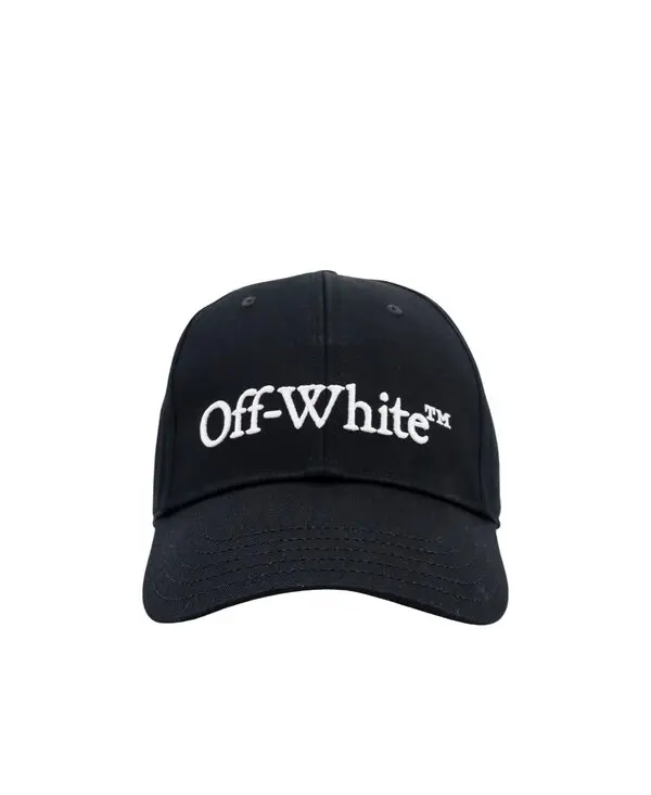Off-White Logo Embroidered Curved Peak Baseball Cap - Black