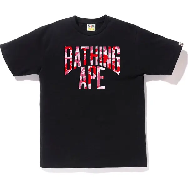 A BATHING APE Abc Nyc Logo Tee Shirt - Black/pink