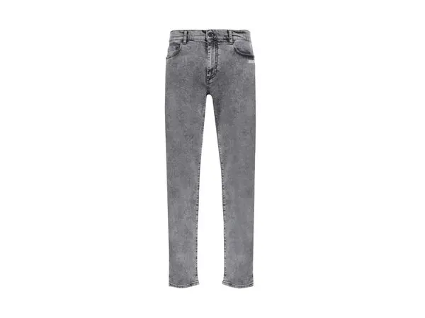 Off-White Skinny Fit Denim Jeans - Medium Grey/white