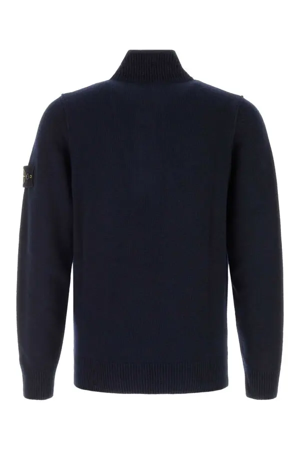 Stone Island Midnight Wool Blend Sweater - Blue