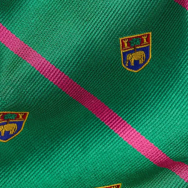 Ralph Lauren Striped Silk Neck Tie With Crest