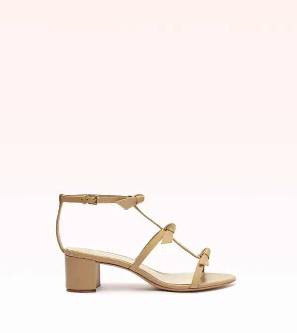 ALEXANDRE BIRMAN Slim Lolita 45 Block Heel Sandals - Semolina