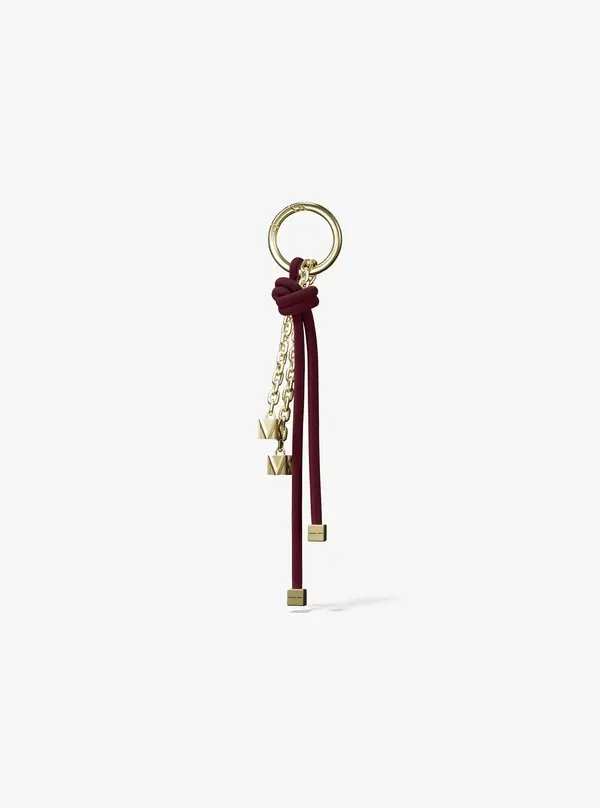 Michael Kors Gold-tone And Cord Bag Charm - Purple