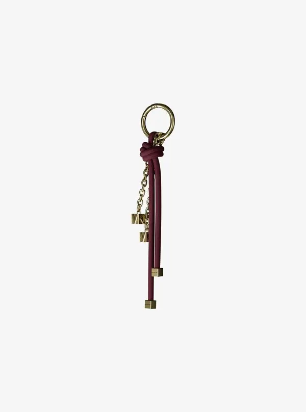 Michael Kors Gold-tone And Cord Bag Charm - Purple
