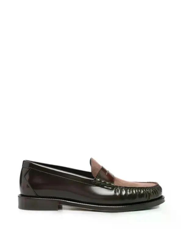 Brunello Cucinelli Panelled Leather Loafers