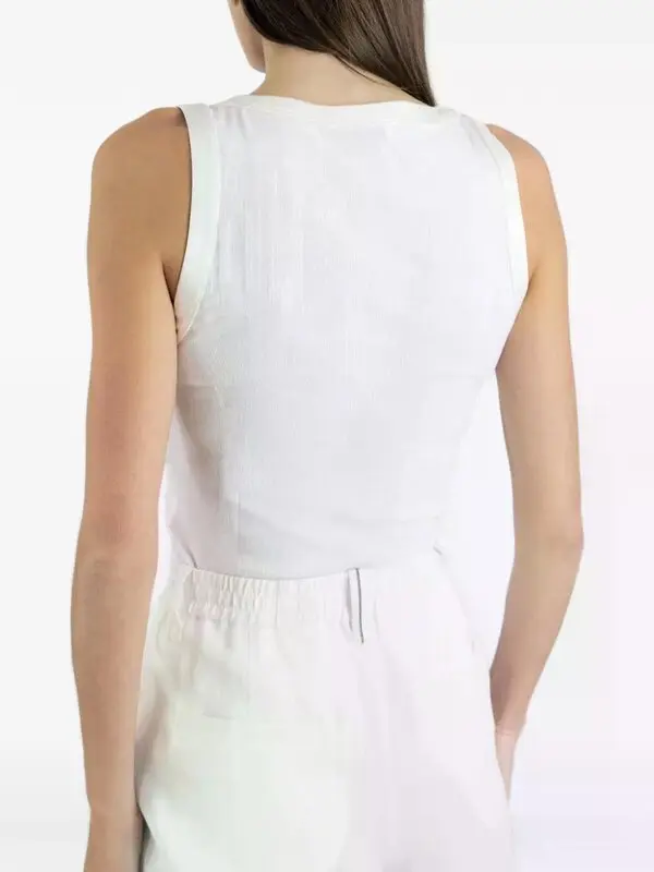 Brunello Cucinelli Ribbed-knit Silk-trim Tank Top