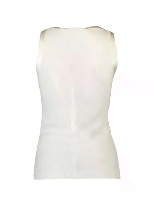 Brunello Cucinelli Ribbed-knit Silk-trim Tank Top