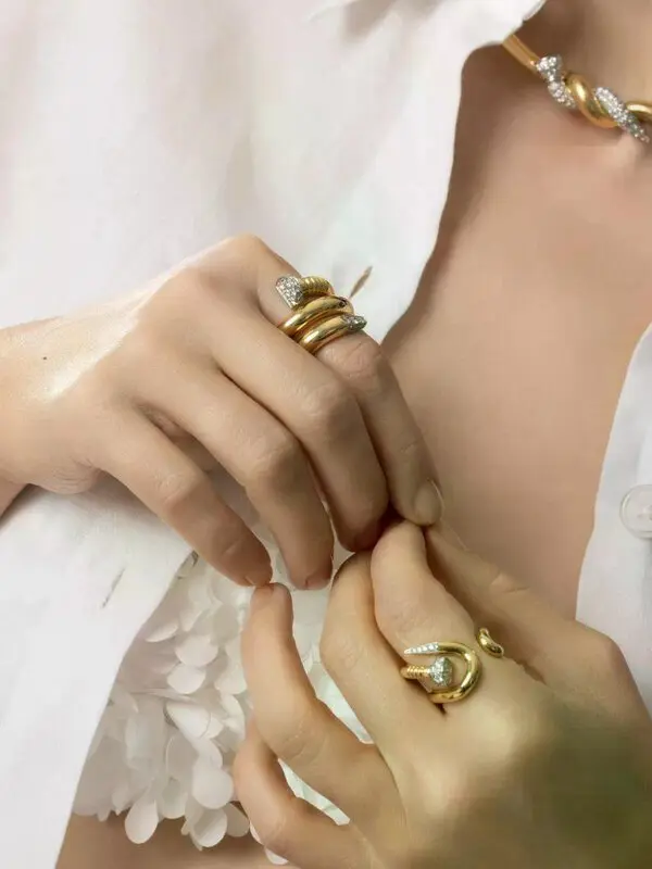 David Webb Diamond Nail Ring