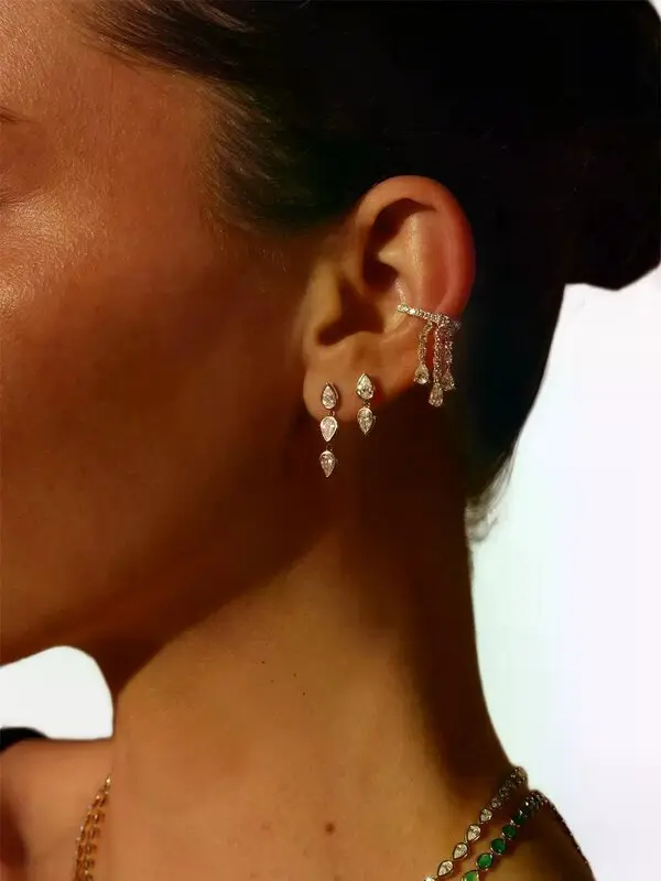 ANITA KO Diamond Fringe Earring - Gold