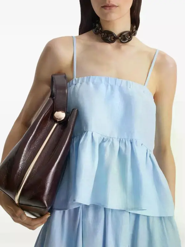 Scanlan Theodore Peplum Spaghetti-strap Blouse