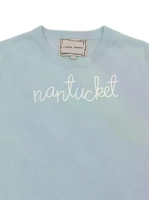Lingua Franca Nantucket Embroidered Sweater