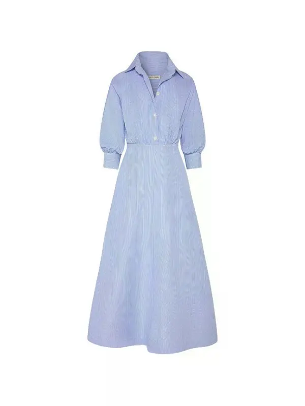 Altuzarra Eleanor Striped Shirt Dress - Blue