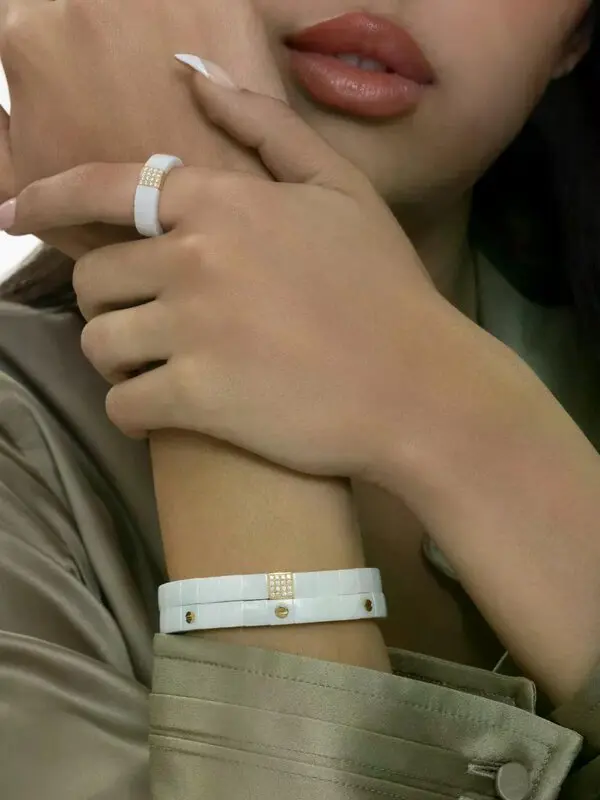 Roberto Demeglio 18k Yellow Gold And Ceramic Bracelet