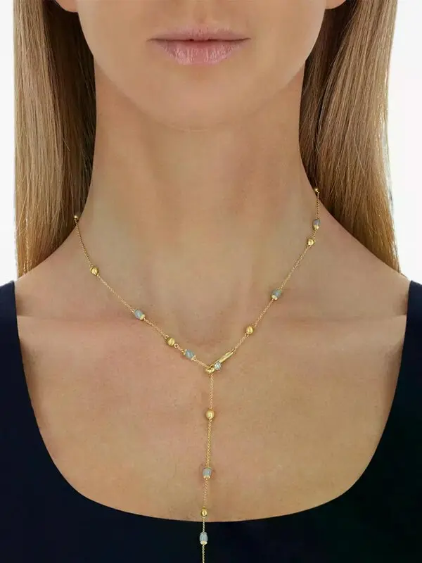 NANIS Soffio Aquamarine And Diamond Necklace - Gold